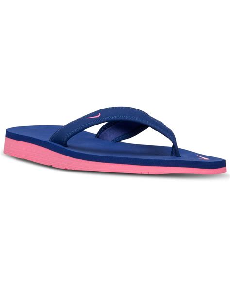 Lyst Nike Womens Celso Girl Thong Sandals From Finish Line In Blue