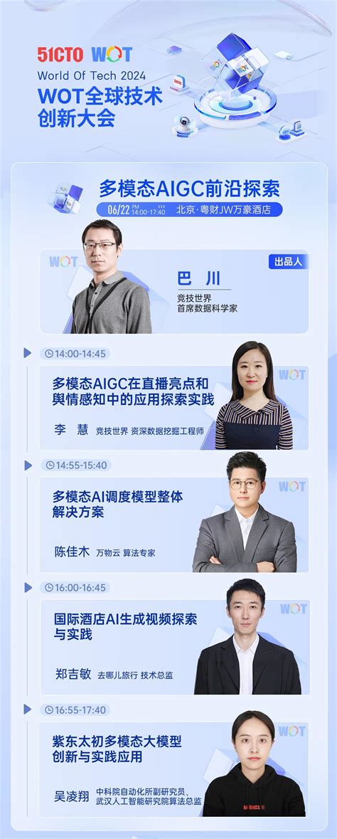 Wot全球技术创新大会——多模态aigc前沿探索 预约报名 51cto活动 活动行