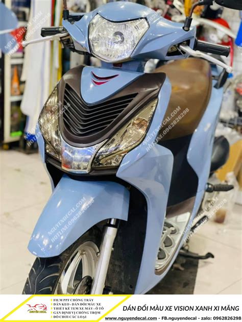 Dán đổi Màu Xe Vision Xanh Xi Măng Nguyễn Decal Chuyên Dán Keo Xe