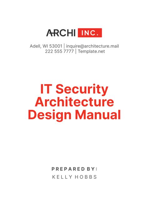 Free It Security Architecture Design Manual Template To Edit Online