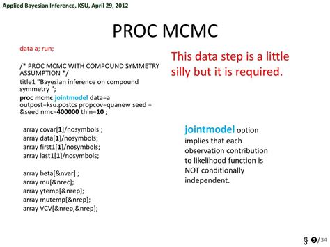 ppt § metropolis hastings sampling and general mcmc approaches for