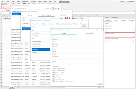 manage catalogs and business objects