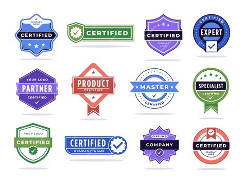 Premium Vector Certified Badge Company Partner Tag Checked Expert Or