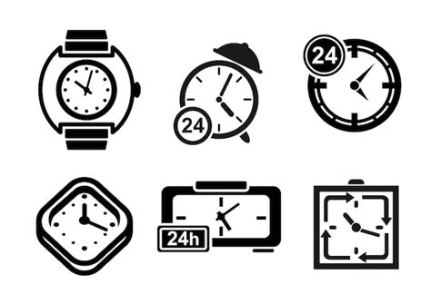 premium vector clock and timer icons set