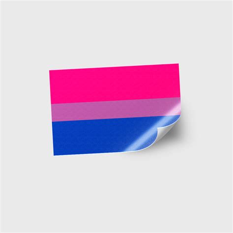 Bisexual Pride Paper Sticker Rainbow Republic