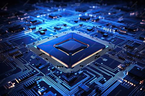 디지털 혁신에서 마이크로칩 배경을 탐구하는 사진 Ai의 힘 공개 프리미엄 사진