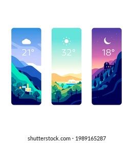 Nature Themed Ui Design Temperature Indicator Stock Vector Royalty Free Shutterstock