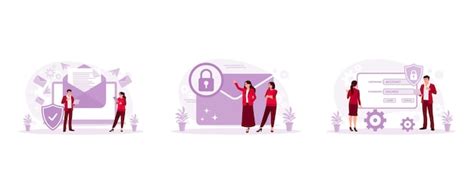 Premium Vector Protects Email Security And Encryption I Tried To Log In To My Computer Account