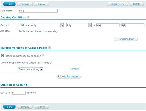 edit rule caching zend server 5 6