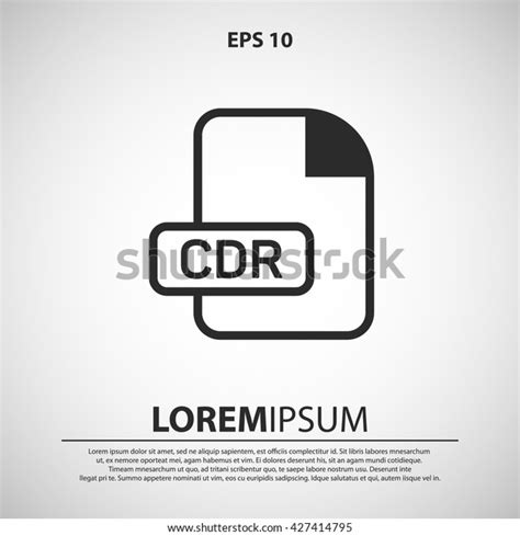 Cdr File Format Icon Cdr File Stock Vector Royalty Free Shutterstock