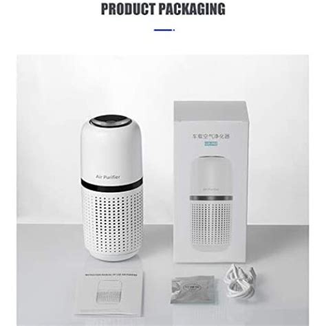 Пречиствател за въздух За кола Hepa филтър Батерия 800mah Uv стерилизация Бял Emag Bg