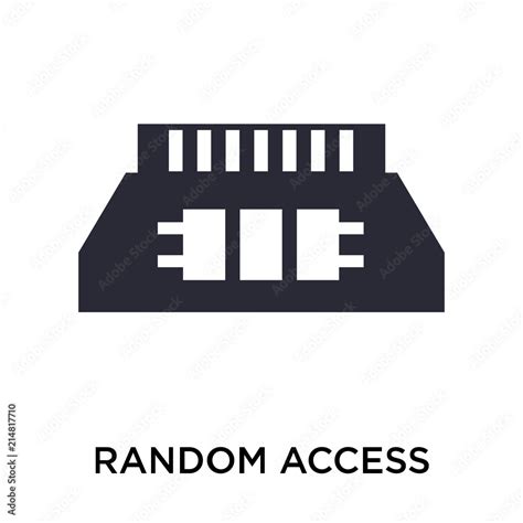 random access memory chip icon vector sign and symbol isolated on white