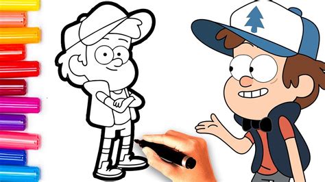 How To Draw Dipper Pines Drawing Gravity Falls YouTube