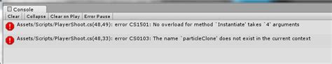 Instantiating Particle Effect Via Raycasting Help Unity Engine