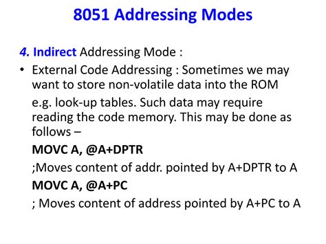 8051 addressing modes and instruction set ppt