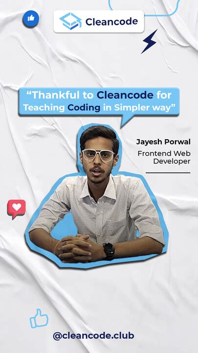 Cleancode Curiosity Itech Private Limted On Linkedin Successstory Cleancodealumni