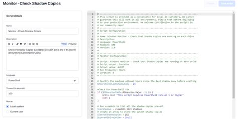 Monitoring Windows Shadow Copies