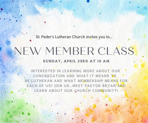 New Member Class St Peders Lutheran Church ┃longfellow Minneapolis