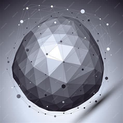 Premium Vector Vector Digital 3d Deformed Abstract Object Lattice Geometric Cybernetic