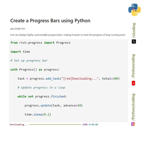 Create A Progress Bars Using Python Python Coding