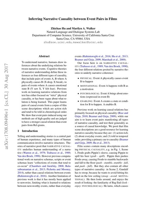 PDF Inferring Narrative Causality Between Event Pairs In Films