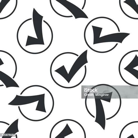 목록 버튼 아이콘을 확인 합니다 흰색 바탕에 둥근 기호 아이콘 완벽 한 패턴에 체크 마크 벡터 일러스트 레이 션 개념에 대한 스톡 벡터 아트 및 기타 이미지 Istock