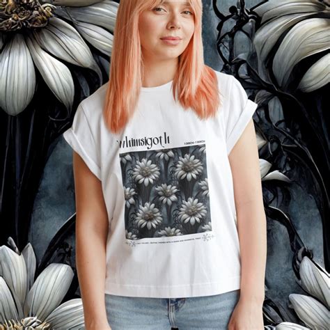 Whimsigoth Floral T Shirt 1980s 1990s Gothic Fashion Etsy