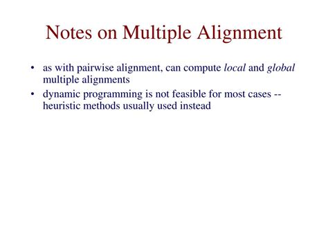 PPT Multiple Sequence Alignment PowerPoint Presentation Free Download ID