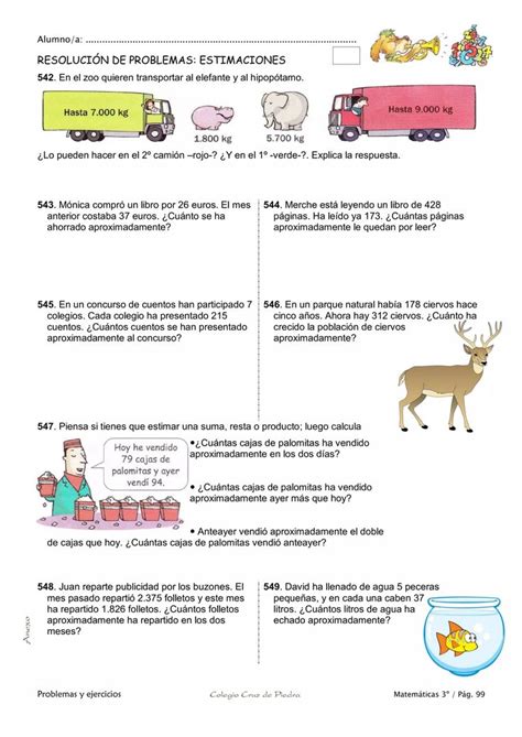 Third Grade Math Word Problems And Exercises