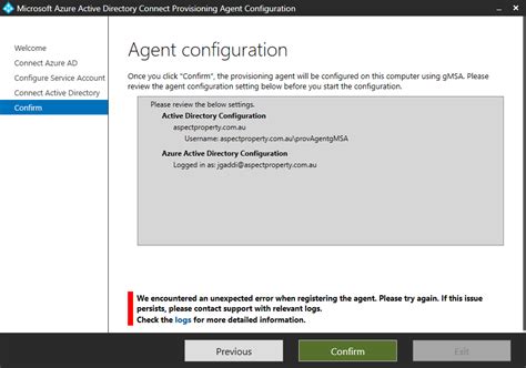 Virtual Machine Microsoft Azure Ad Connect Provisioning Agent Error 5 Stack Overflow