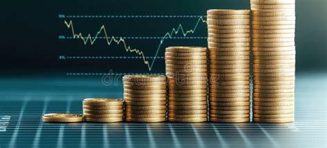 A Visual Representation Of Financial Growth With Stacked Coins And A Rising Graph Symbolizing