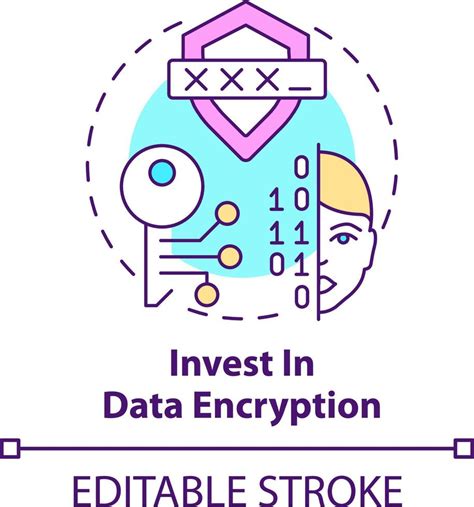 Invest In Data Encryption Concept Icon Manage Customer Digital