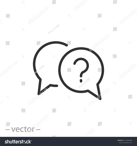 Question Icon Mark Faq Line Symbol Stock Vector Royalty Free 1419569384 Shutterstock