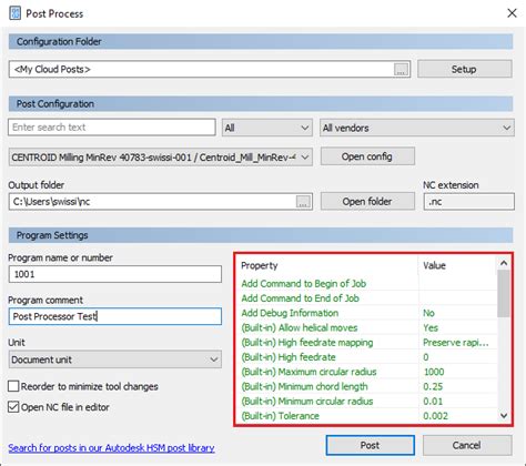 Overview Fusion Milling Post Processor For Centroid