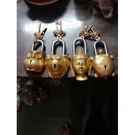 Brass Door Locks High Security Unique Animal And Human Head Shapes