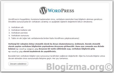 Wordpress Kurulumu Resimli Anlatım Blogizma