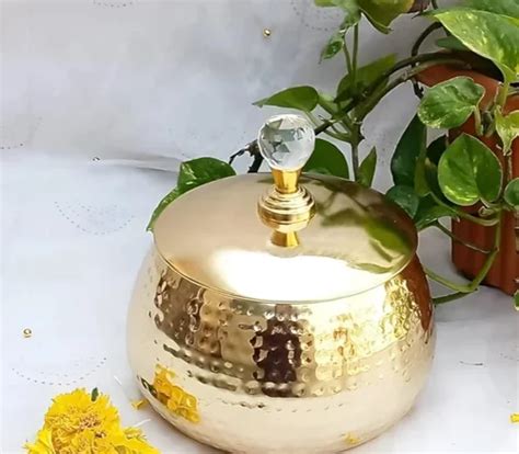 Copper Plated Pot Metal Dry Fruit Box 4x4 Inch At ₹ 190 Piece In Moradabad Id 2857952522355