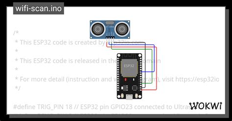 Ultrasonic Sensor Wokwi Esp32 Stm32 Arduino Simulator