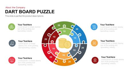 Dart Board Puzzle PowerPoint Template And Keynote Slide