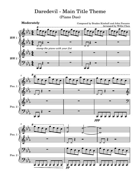 Daredevil Main Title Theme Pdf
