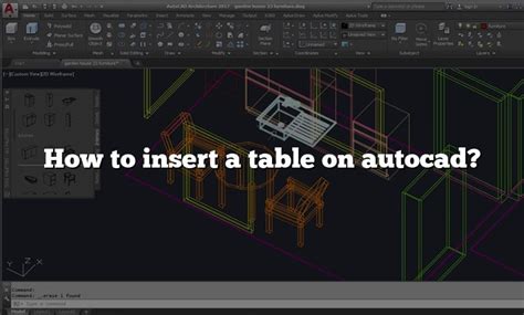 How To Insert A Table On Autocad Caddikt