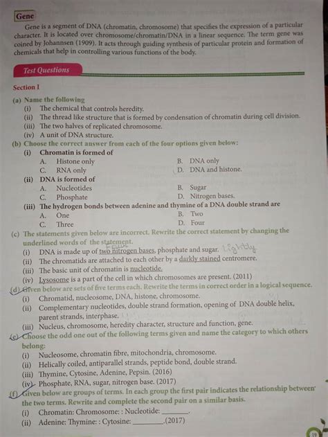 gene gene is a segment of dna chromatin chromosome that specifies the