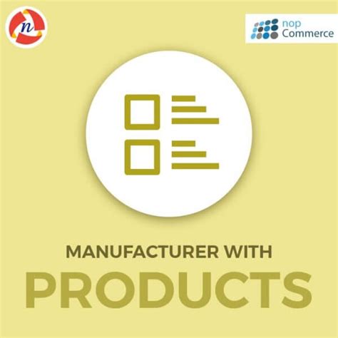 NopCommerce Manufacturer With Products Plugin NCode Technologies Inc