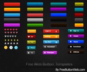 Sweet Selection Of Web UI Buttons PSD Free Vector FreeImages