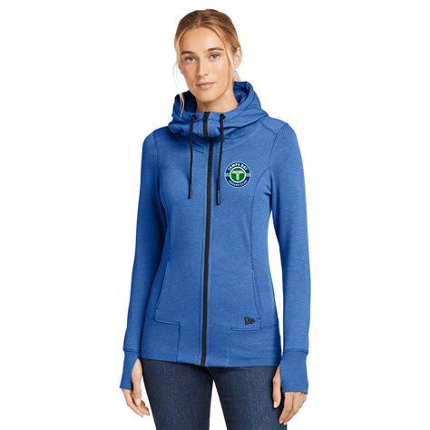 Tb Hockey Club Ladies New Era Tri Blend Fleece Full Zip Hoodie