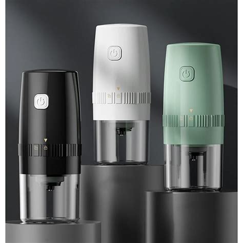 곡물분쇄기 독일분쇄기 제분기 휴대용 충전식 전기 커피 연마기 굵기 조절 가능 원터치 조작 캠핑 및 드립용 티몬