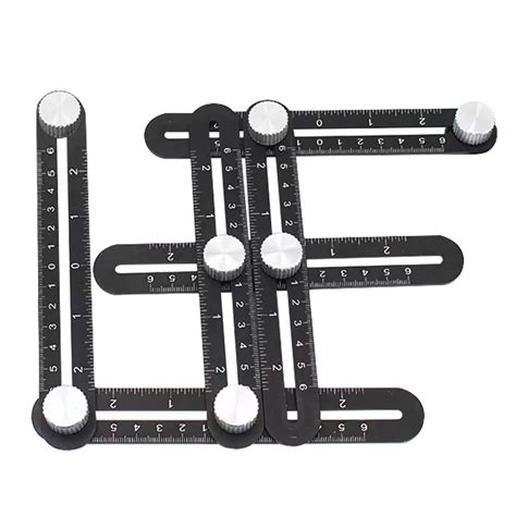 Multi Template 12 Sided Angle Measuring Ruler Folding Rulers Tool With Tile Positioning Aperture