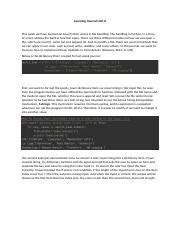 CS1101 Unit 8 Learning Journal Docx Learning Journal Unit 8 This