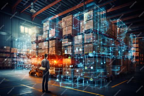 Premium Ai Image Ai Algorithm Optimizing Supply Chain Generative Ai