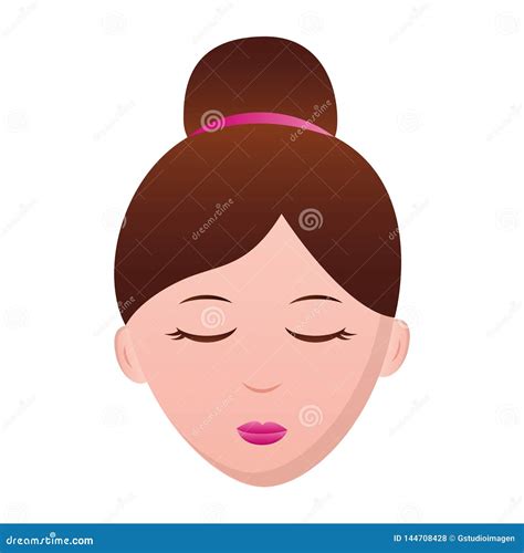 Car Cter De La Cara De La Mujer Ilustraci N Del Vector Ilustraci N De